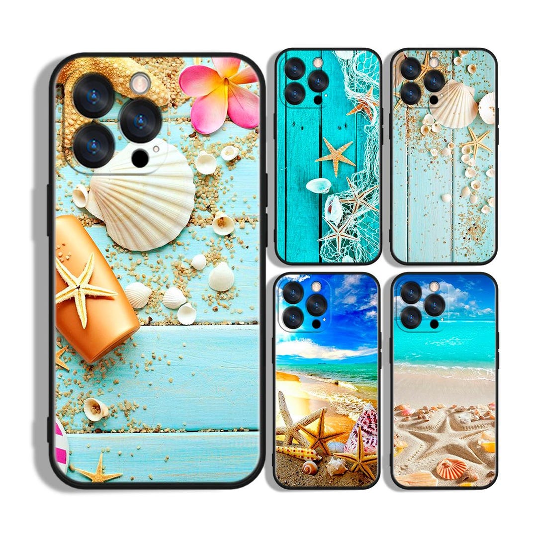 Coastal Seashell Starfish Art Protective Phone Case ~ Compatible With ...