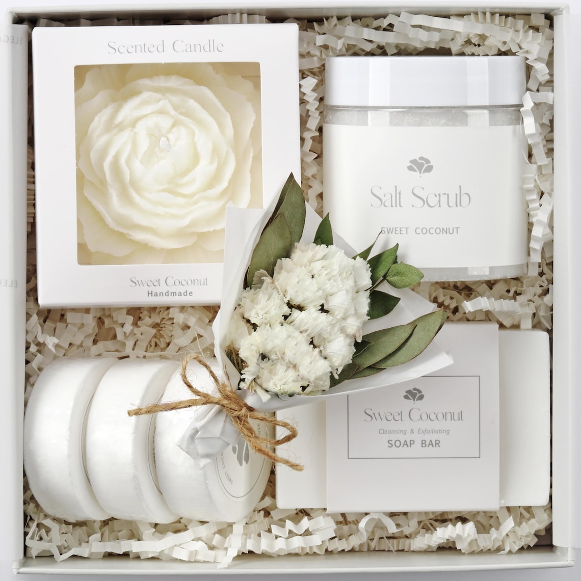 Coconut Spa Gift Box: Vegan Bath Set - Handmade Relaxation - Etsy