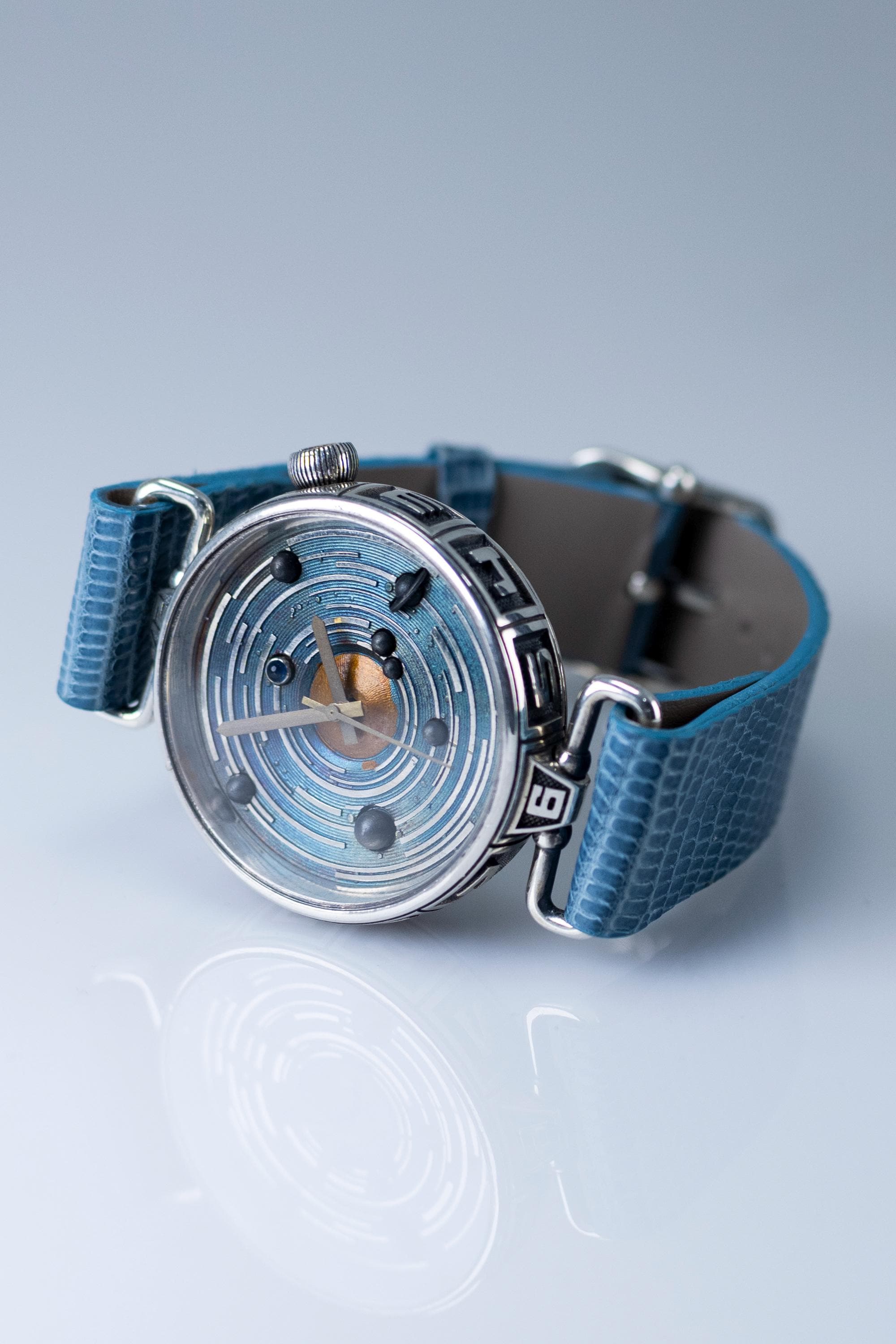 Sterling Silver Solar System Watch: Galaxy Wristwatch, Mechanical or ...
