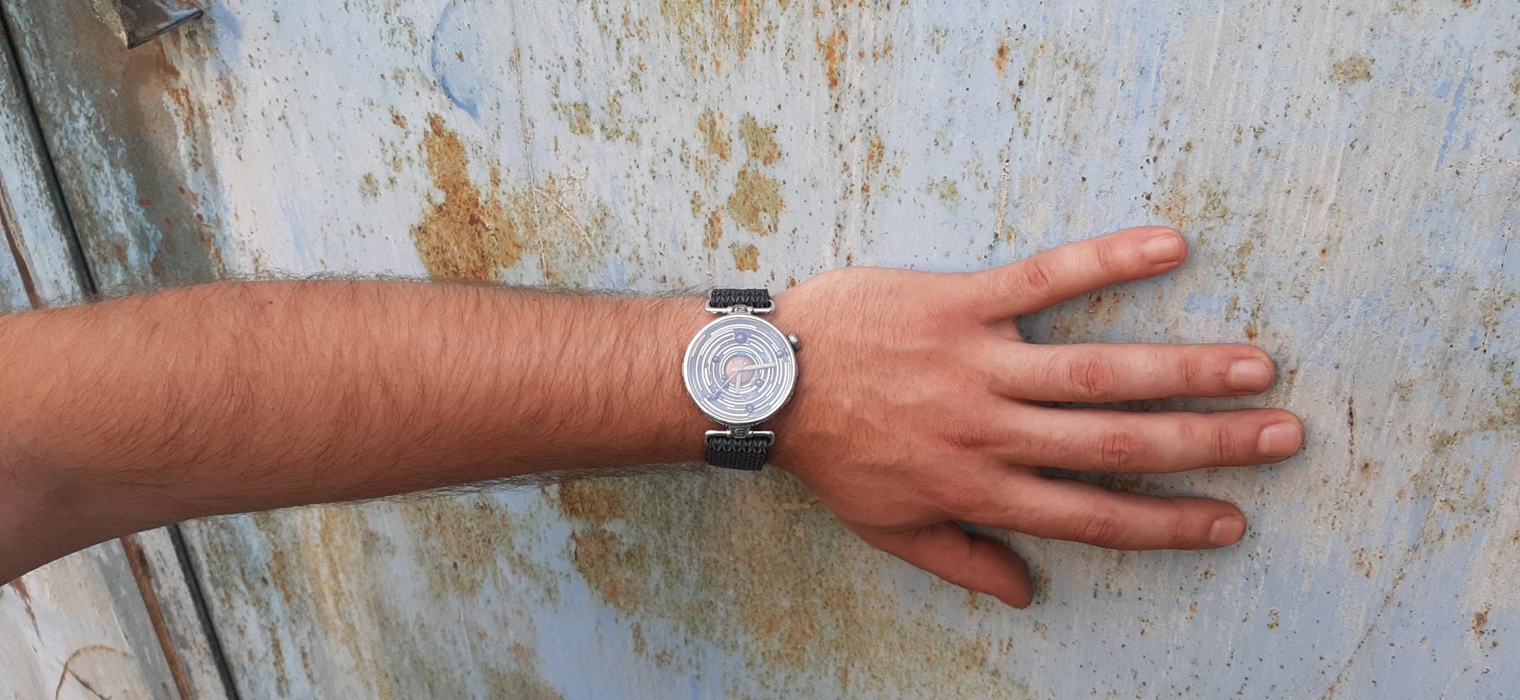 Sterling Silver Solar System Watch: Galaxy Wristwatch, Mechanical or ...