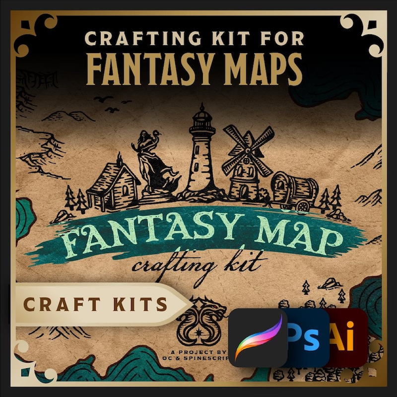 Fantasy Map Template - Etsy Australia