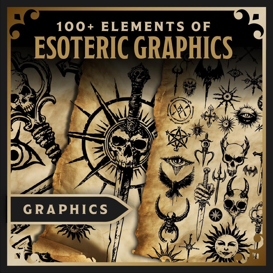 Esoteric Sigils & Occult Symbols – 100+ Distressed Pngs + Vector ...
