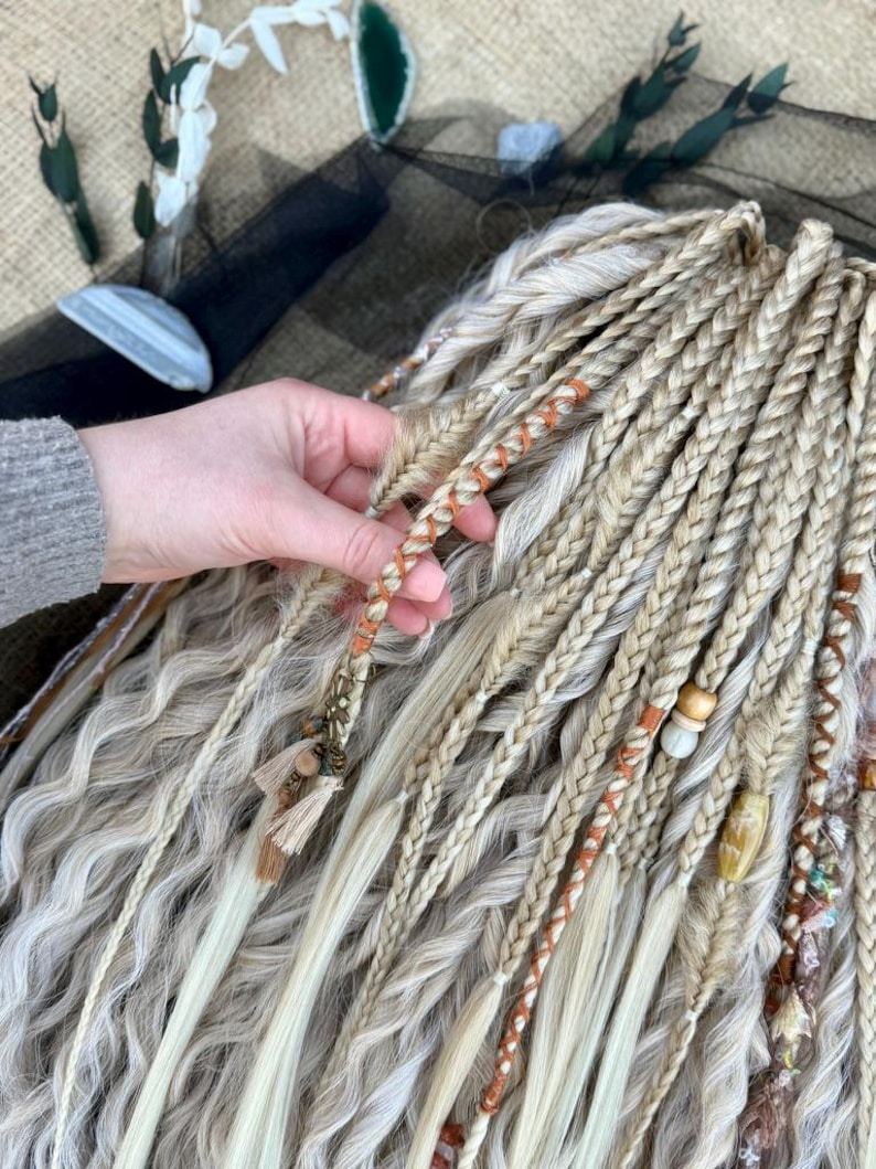 Extensiones de rastas, rastas rizadas degradadas rubio trigo de 24 ...