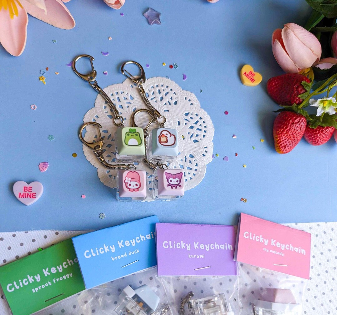 Clicky Key Cap Keychains - Etsy