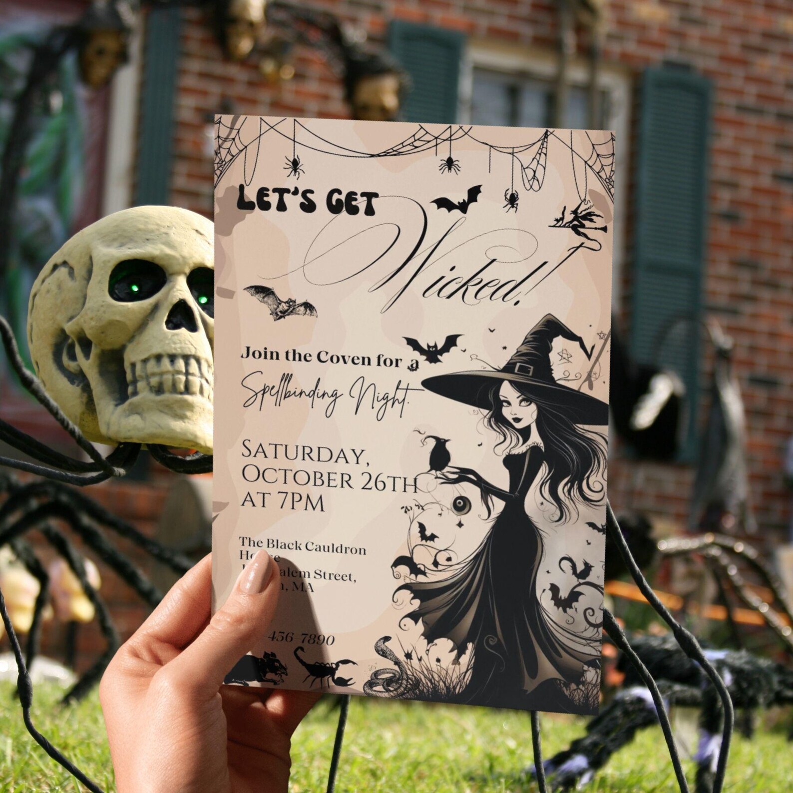 Halloween Witches Party Invitation | Spooky Digital Invite | Printable ...