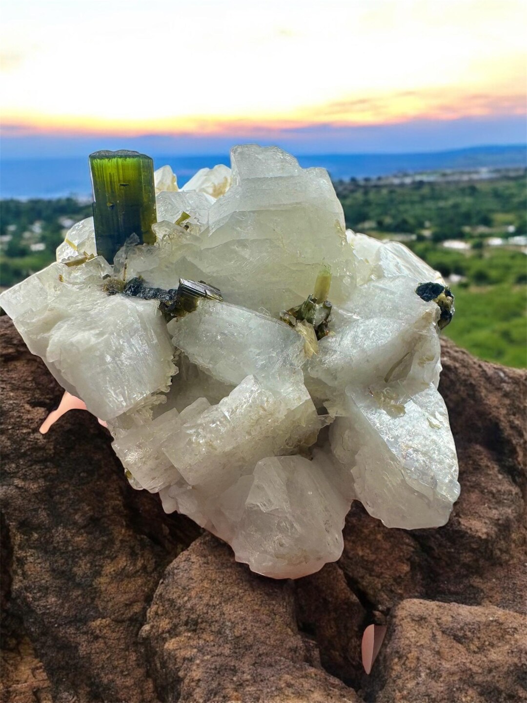 Tourmaline Crystal With Albite Matrix Combine Specimens - Etsy