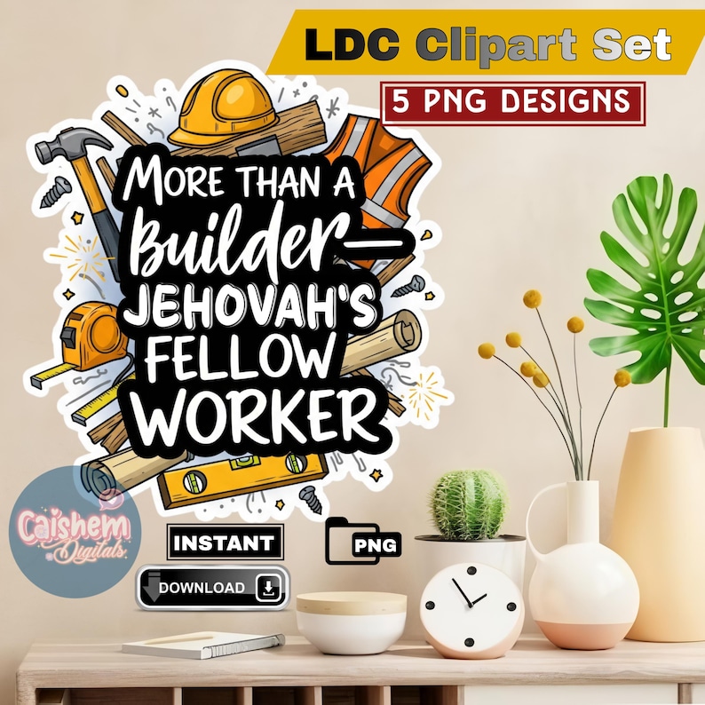 JW LDC Clipart Bundle – 5 Inspirational Png Designs, Local Design ...