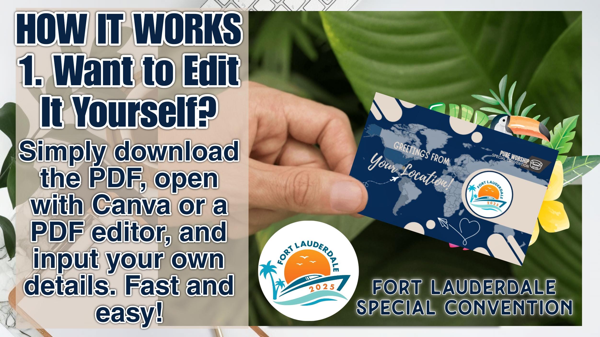 Editable & Personalized JW Contact Card Template, JW Special Convention ...