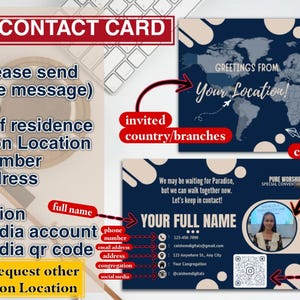 Editable & Personalized JW Contact Card Template, JW Special Convention ...