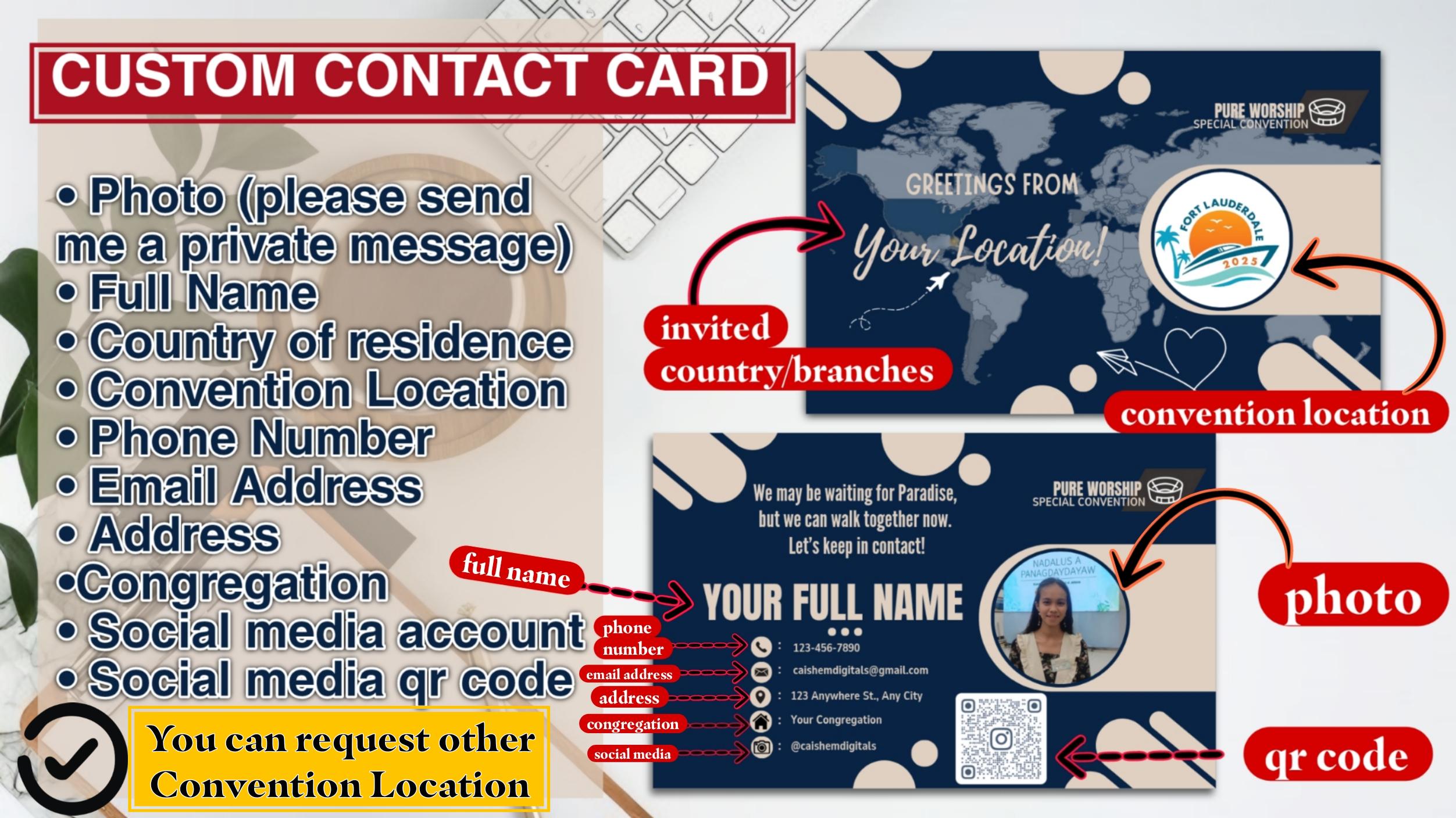 Editable & Personalized JW Contact Card Template, JW Special Convention ...