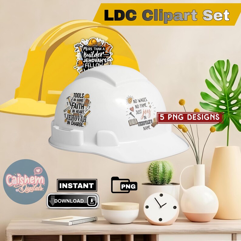 JW LDC Clipart Bundle – 5 Inspirational Png Designs, Local Design ...