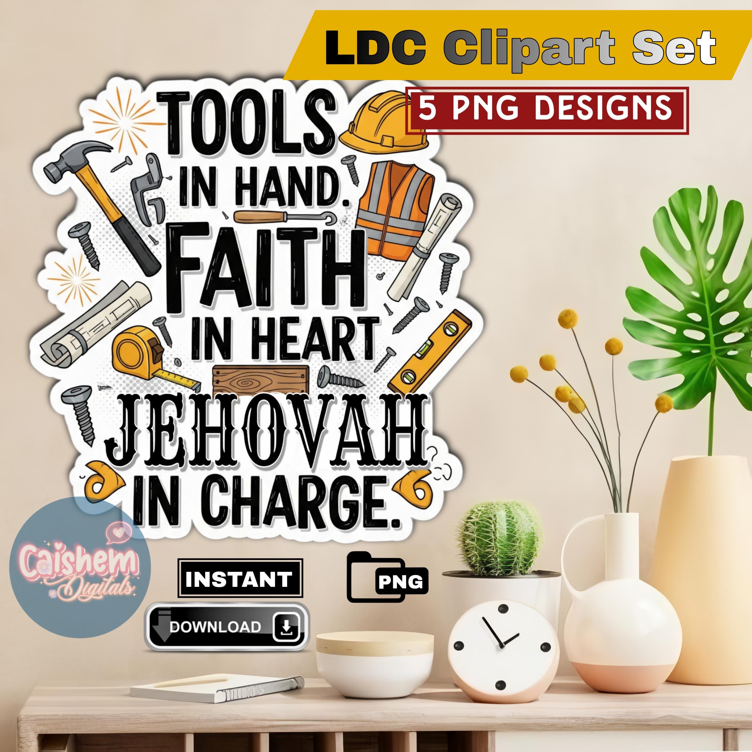 JW LDC Clipart Bundle – 5 Inspirational Png Designs, Local Design ...