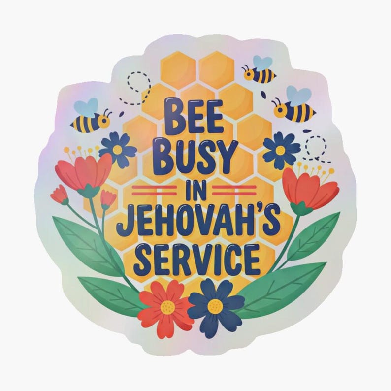 Bee Busy in Jehovah’s Service Printable, Digital Sticker Design ...