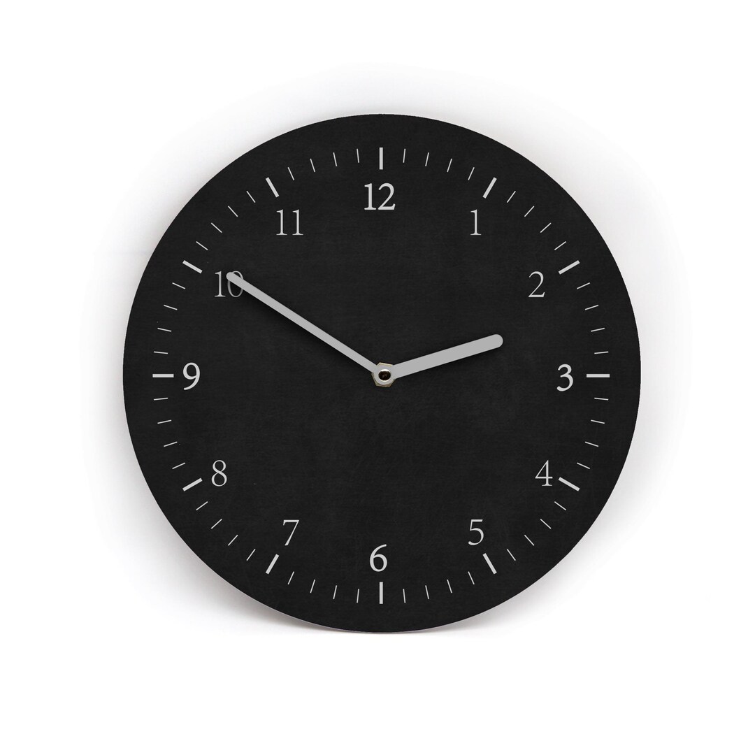 Plain Wall Clock in Dark Colors - Choice of Dial - With or Without ...