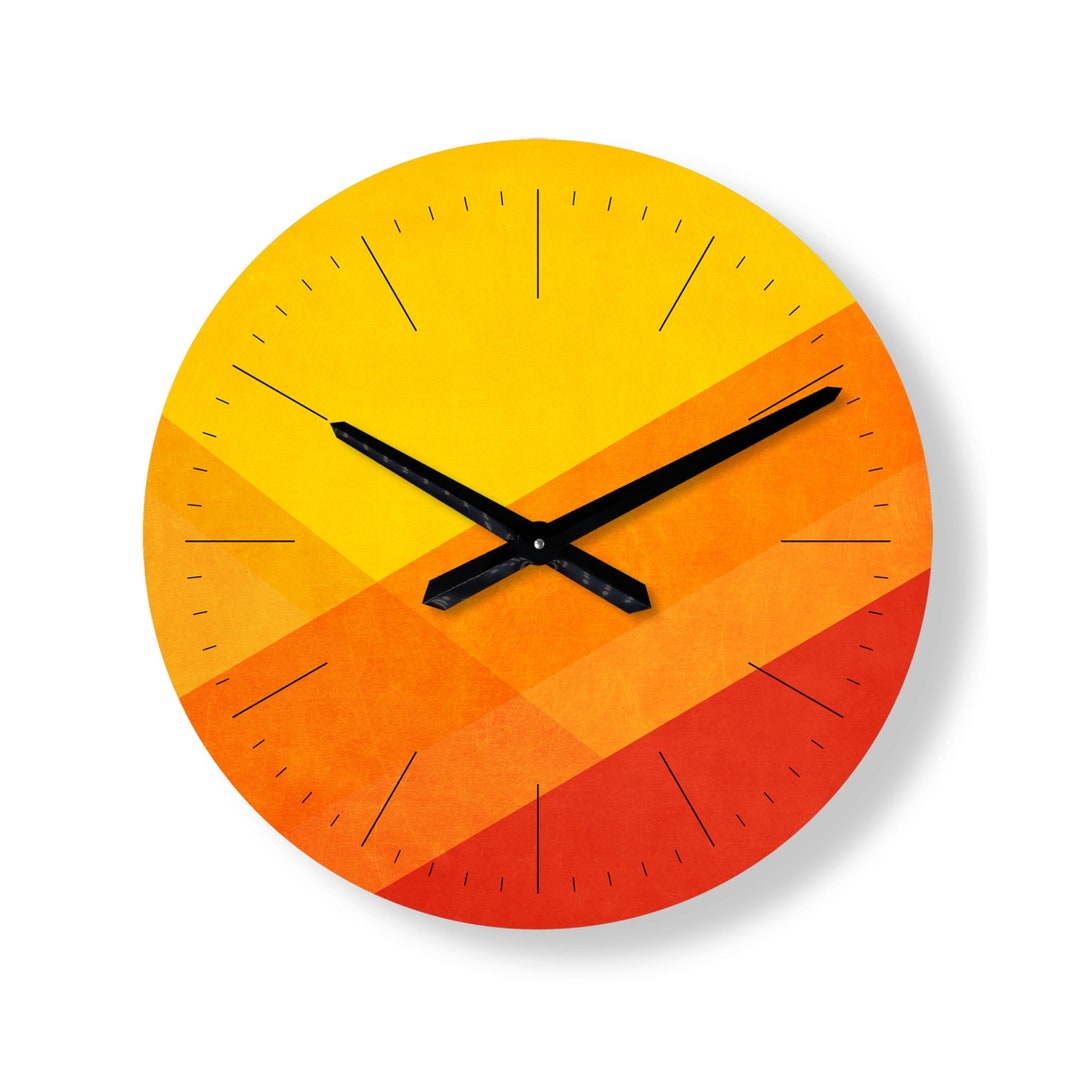 Extra Large Wall Clock 50 Cm Sun Layer Warm Friendly - Etsy