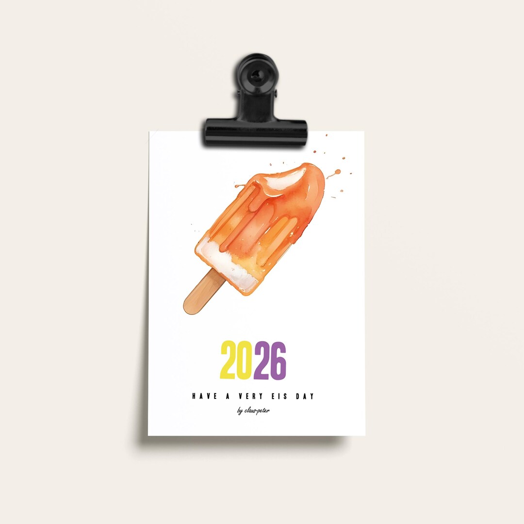 Ice Cream Calendar 2026 - Have a Ice Cream Day - 12 Cool Ice Cream ...