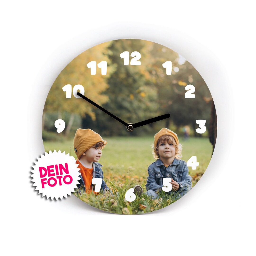 Wall Clock With Children's Photo Photo Clock With Your Favorite People ...