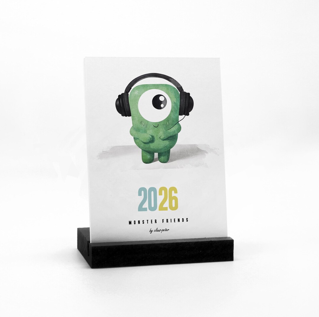 Monster Calendar 2026 - Colorful One-eyed Monsters - Cool Little ...