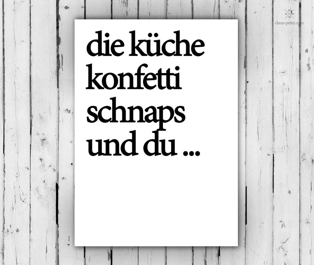 Print Slogan Poster Kitchen Typo Image Many Sizes A4 - Etsy