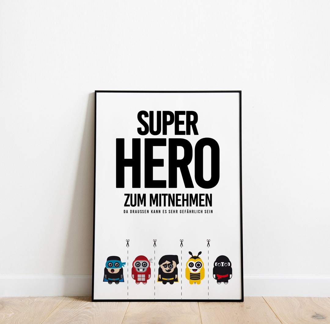Slogan Poster Superhero for You Tear-off Note Decoration Extraordinary ...
