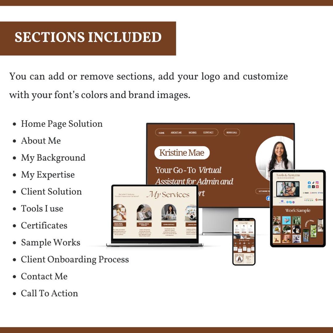 Virtual Assistant Portfolio Website Template: Editable Canva VA Resume ...