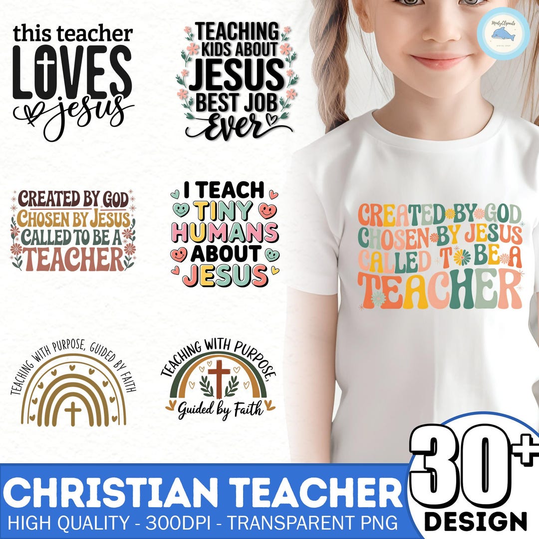 Christian Teacher PNG, Teaching Kids About Jesus Png Bundle, Christian ...
