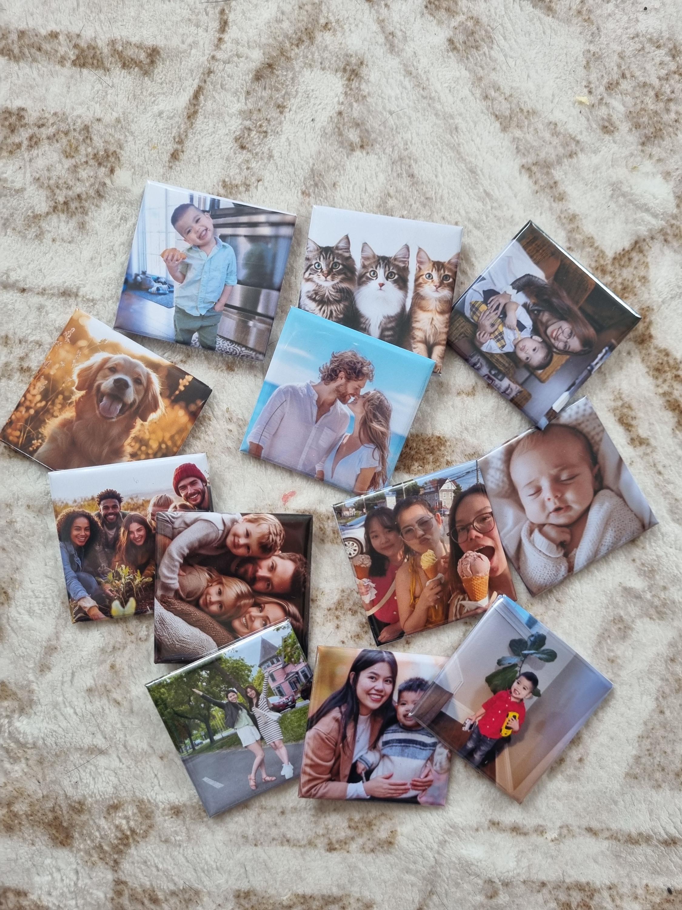 Custom Fridge Magnets – 2" X 2" Square Personalized Picture Magnets ...