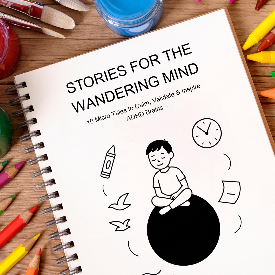 ADHD Printable Stories for Kids Ages 6–10 – 10 Calm Self-talk Sheets ...