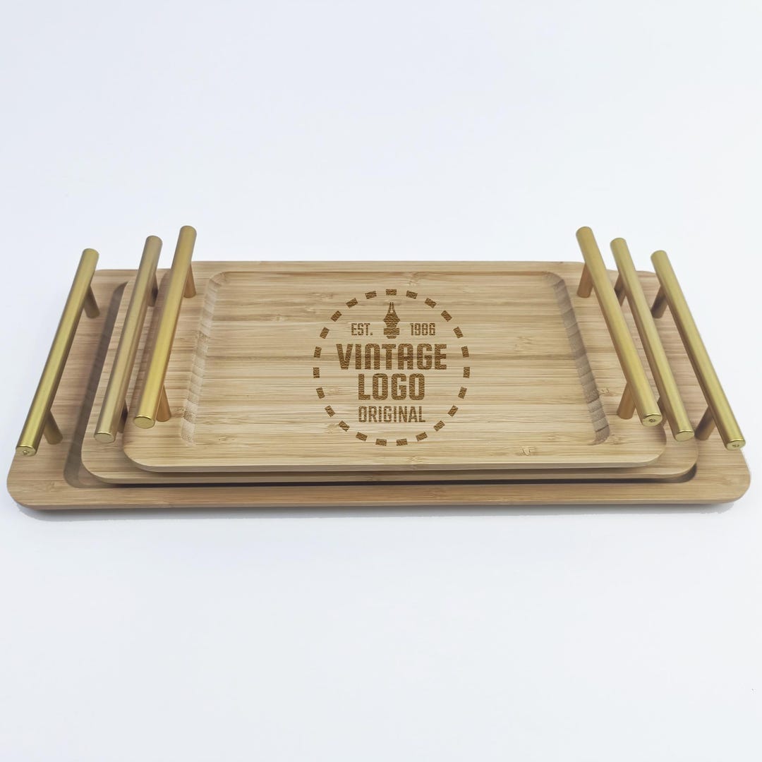 Personalized Engraved Bamboo Trays,serving Tray,breakfast Tray,rustic ...