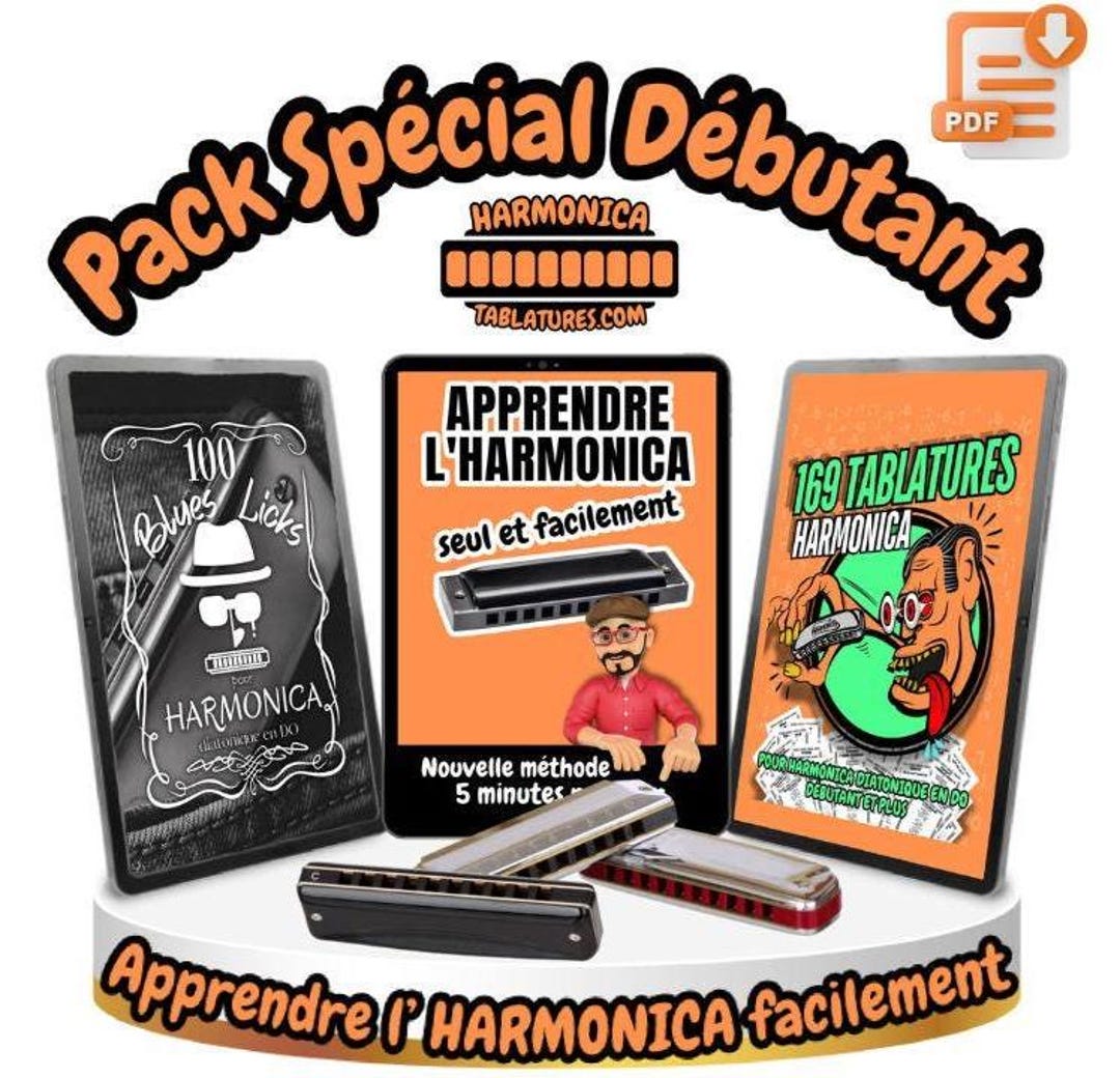 Learn the Harmonica Easily "special Beginner Pack" of 3 PDF Books for C ...