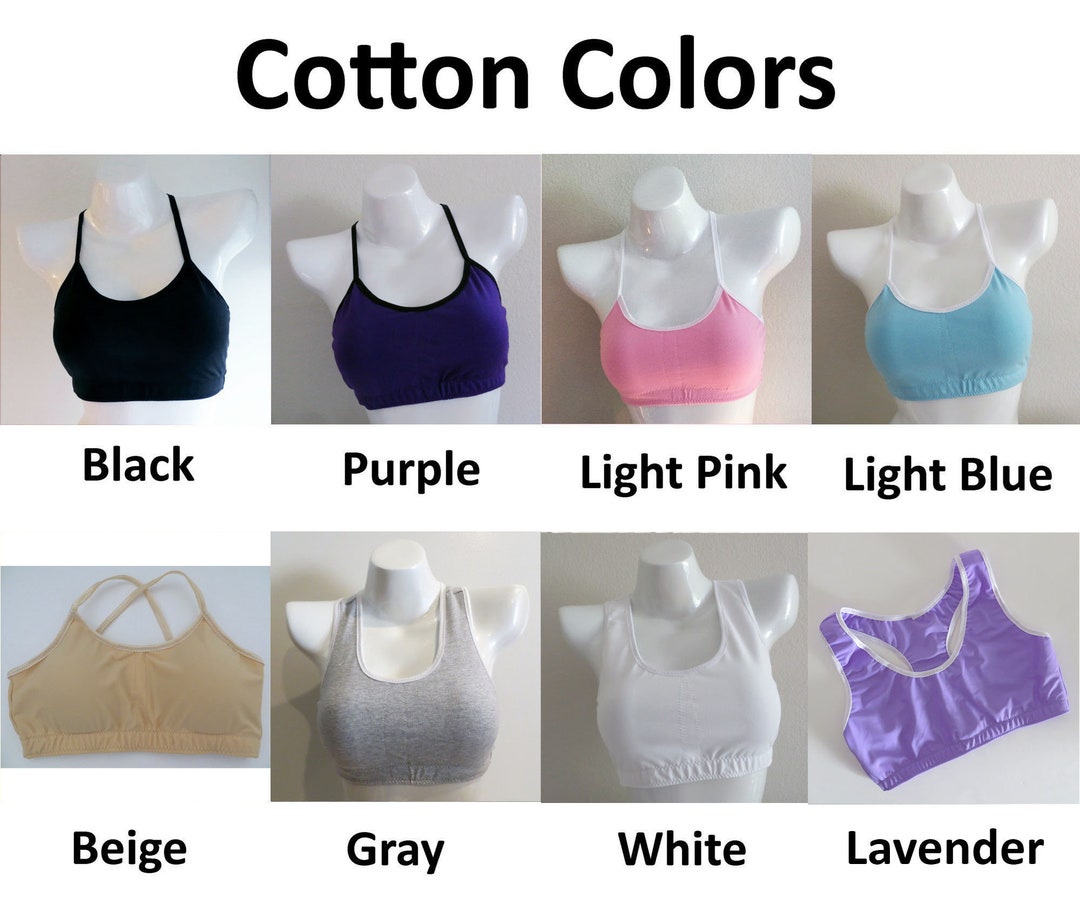 Leolines LLC ™ 10% off COTTON Sport Bra 3-pack Solid - Etsy