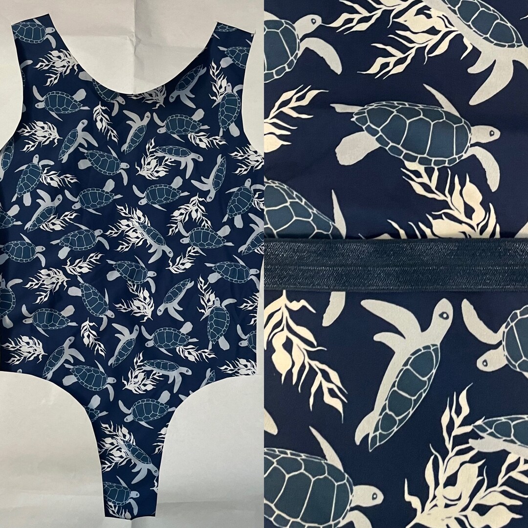 Leolines, LLC ™ Sea Turtles (navy Trim) 1-piece Bathing Suit Made for ...