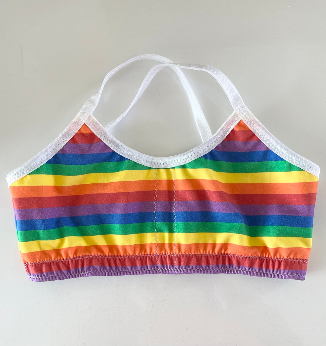 Leolines LLC ™ Size AXS MINI Cotton Rainbow Sport Bra Made - Etsy