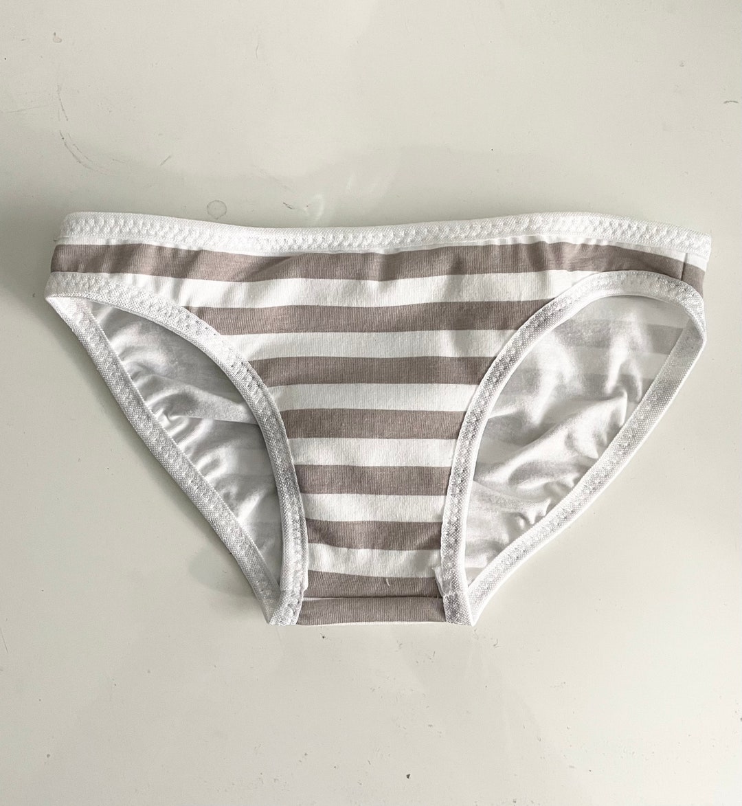 Leolines, LLC ™ Child Size C4 Bikini-cotton Taupe Grey/white 1/2 ...