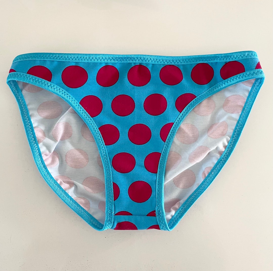 Leolines, LLC ™ Child Size C10 Bikini - COTTON Red/turquoise Blue Polka ...
