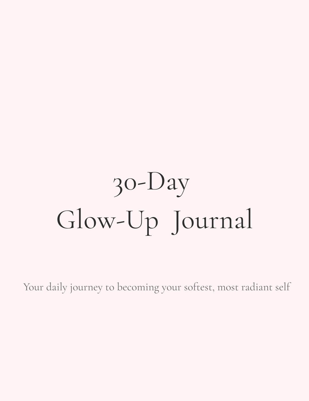 30-day Glow-up Journal | Self-care Digital Planner, Affirmation Journal ...