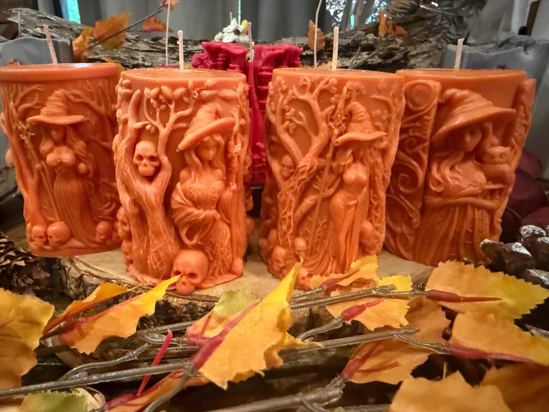 Witch Candle Set - 4 Soy Wax Candles -hand Crafted- Made to Order- - Etsy