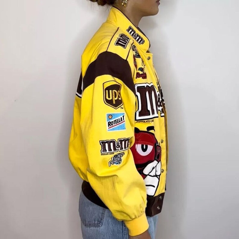 M&M NASCAR Vintage Racing Adult Jacket Fully Embroidered and Printing ...
