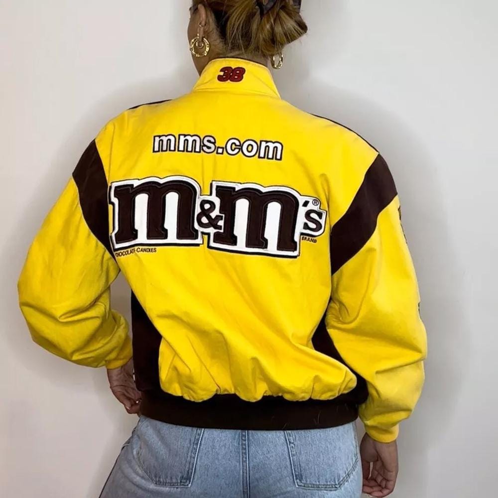M&M NASCAR Vintage Racing Adult Jacket Fully Embroidered and Printing ...