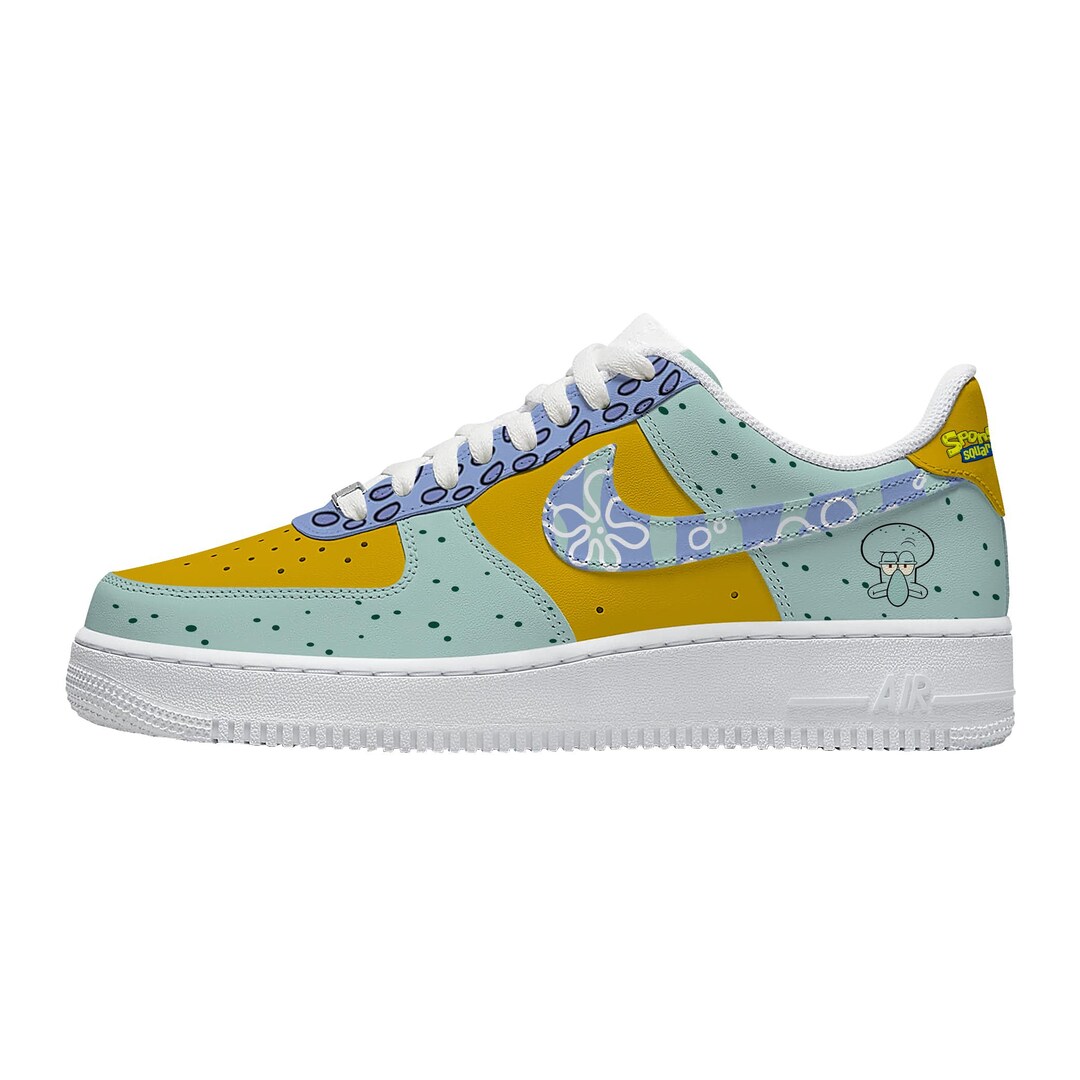 Custom Adults Sneaker Squidward Tentacles Spongebob Personalized Unisex ...