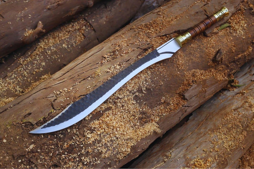 Hand-forged Scimitar Sword – 30'' High Carbon Steel Full Tang Blade ...