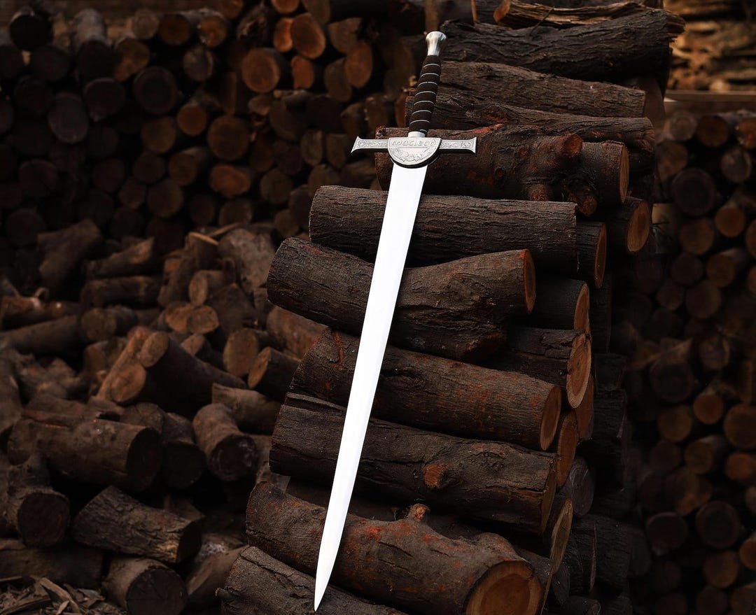 Handmade Custom Clan Sword With Leather Sheath – Highlander Style Sword ...