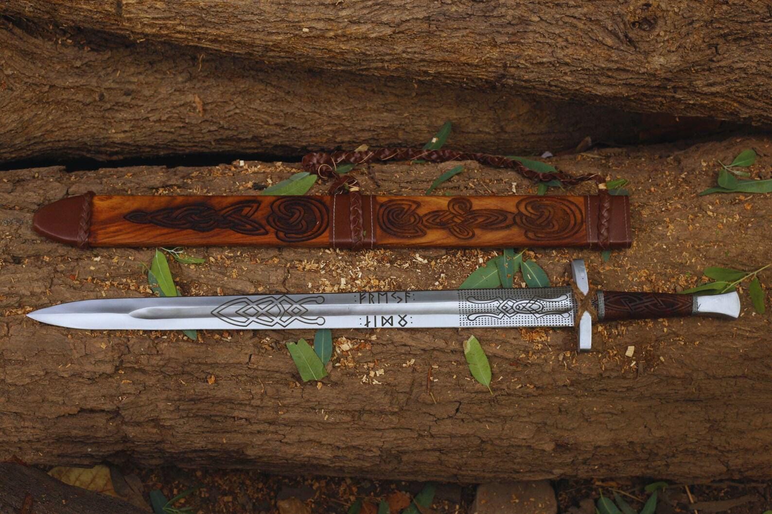 Hand Forged Viking Sword With Scabbard | Medieval Norse Sword Replica ...