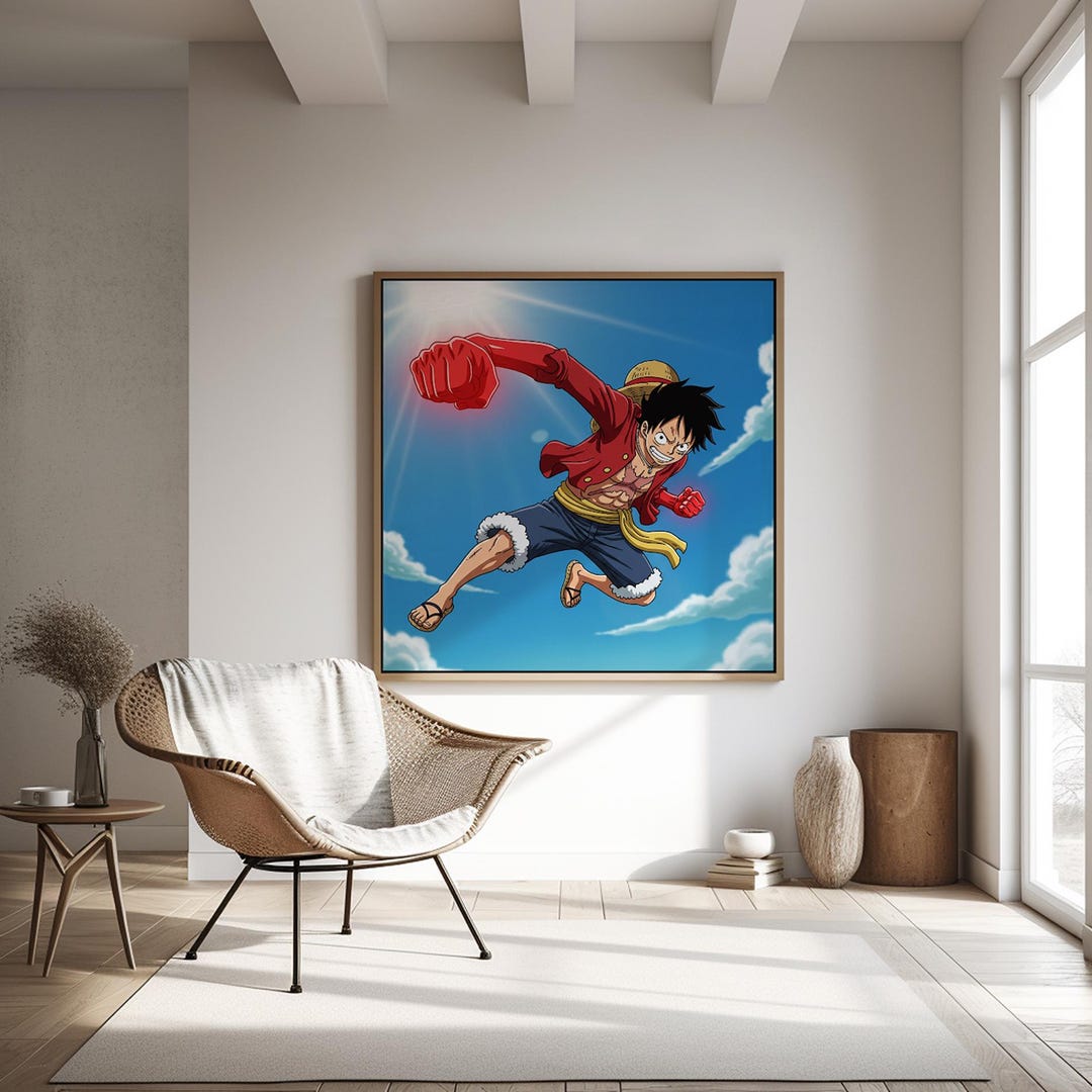 Digital Download Poster | Print at Home Monkey D. Luffy Anime Wall Art ...