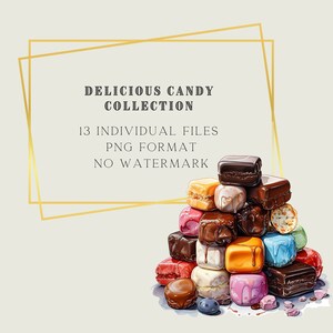 Candy Clipart Bundle, Birthday Candy Images, Candyland Clipart, Dessert ...