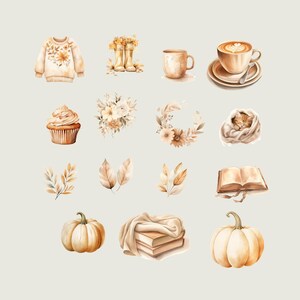 Sweater Weather Clipart, Fall Clipart, Autumn Clipart, Neutral Pumpkin ...