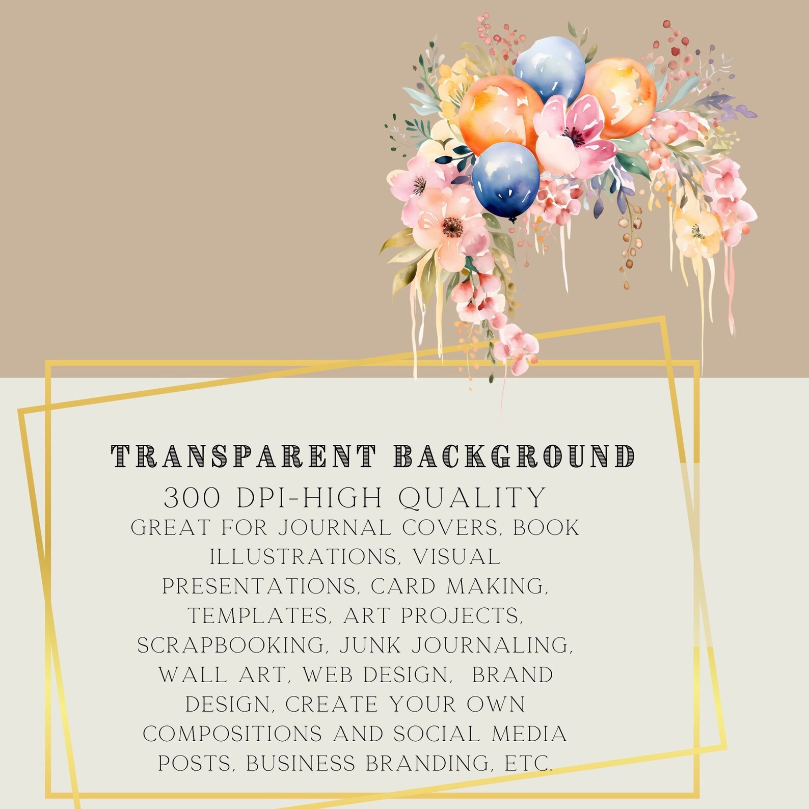 Balloon Birthday Clipart Bundle, Balloon Arch PNG, Party Decorations ...