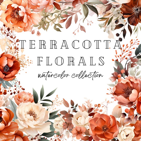 Terracotta Flowers - Etsy