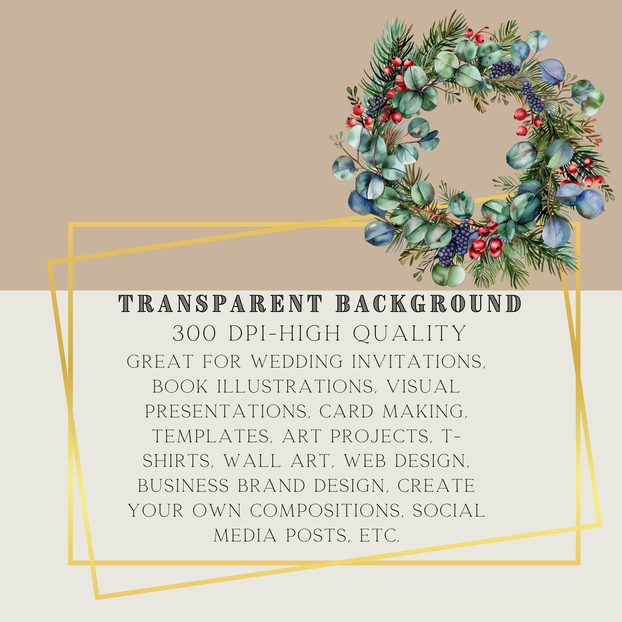 Watercolor Christmas Florals Clipart Bundle, Winter Holidays, Cozy ...