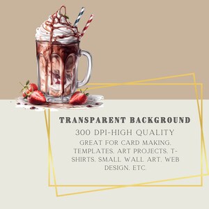 Milkshake Clipart Watercolor Ice Cream Decor Summer Clipart Dessert ...